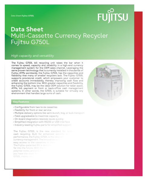 Fujitsu G750L - Fujitsu Frontech North America