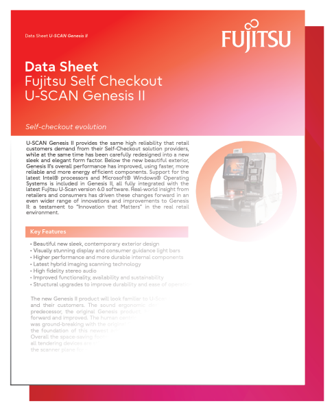 U-Scan Genesis II - Fujitsu Frontech North America